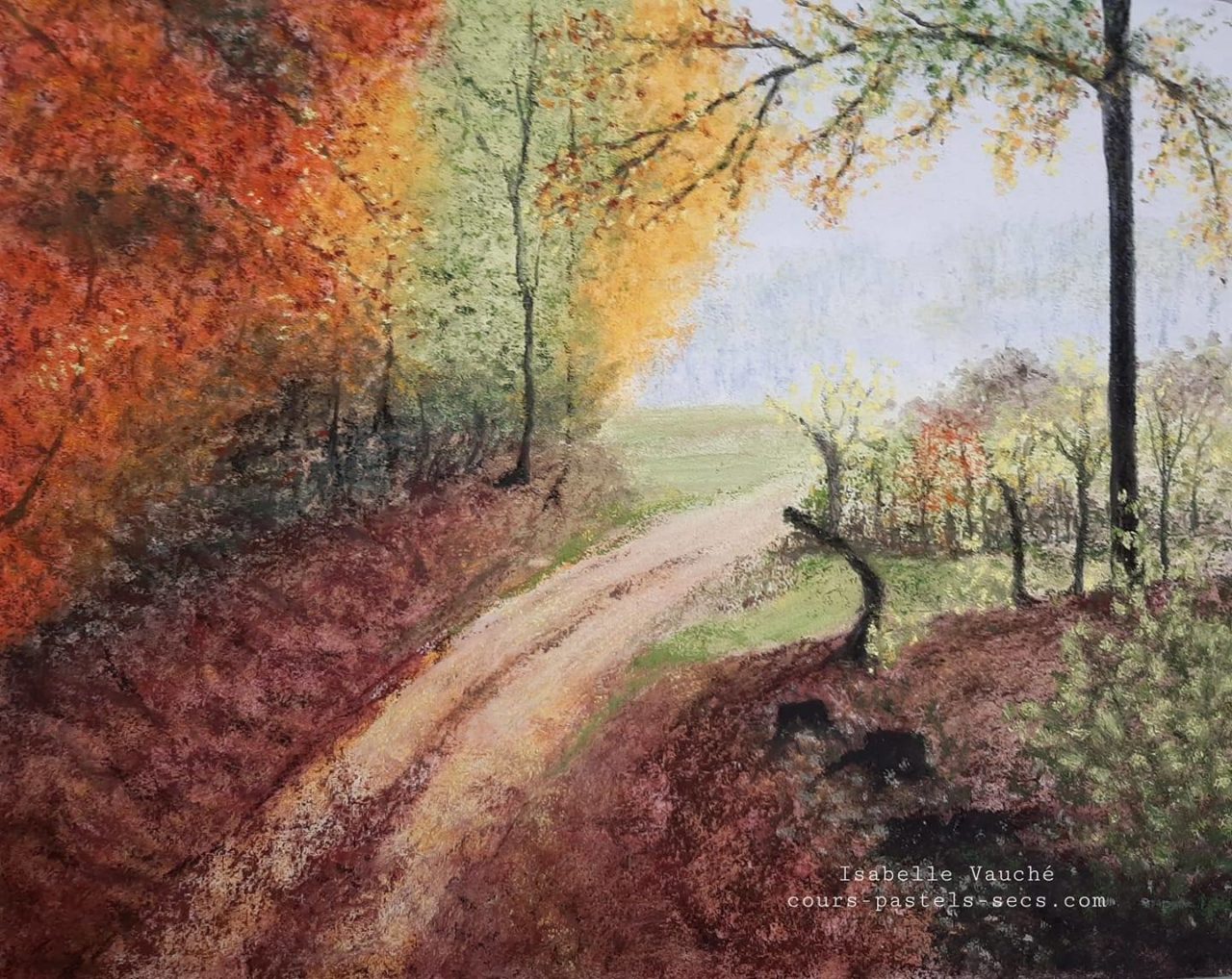 Les réalisations lors des ateliers en ligne - Cours de pastels secs